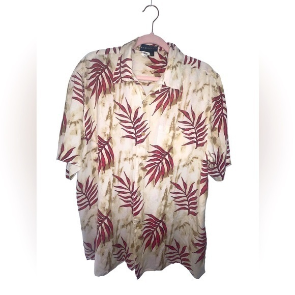 Baracuta | Shirts | Baracuta 0 Silk Hawaiian Floral Camo Shirt Size L ...